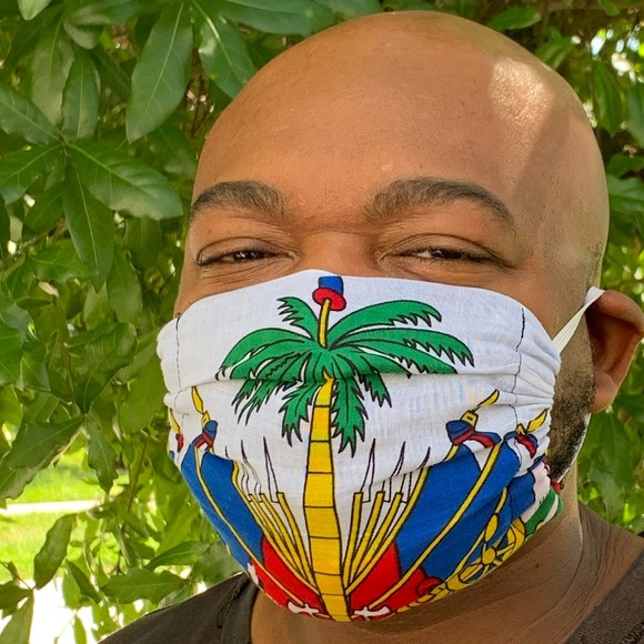 Accessories | Hatian Flag Coat Of Amour Face Mask | Poshmark